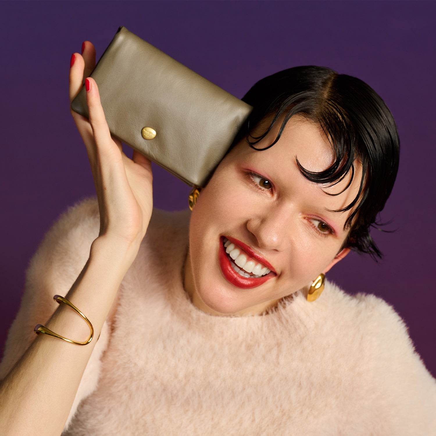 ＜ニュートラルグレイ＞ NP135ハスキー ショートウォレット/グレー | テーーマ teema