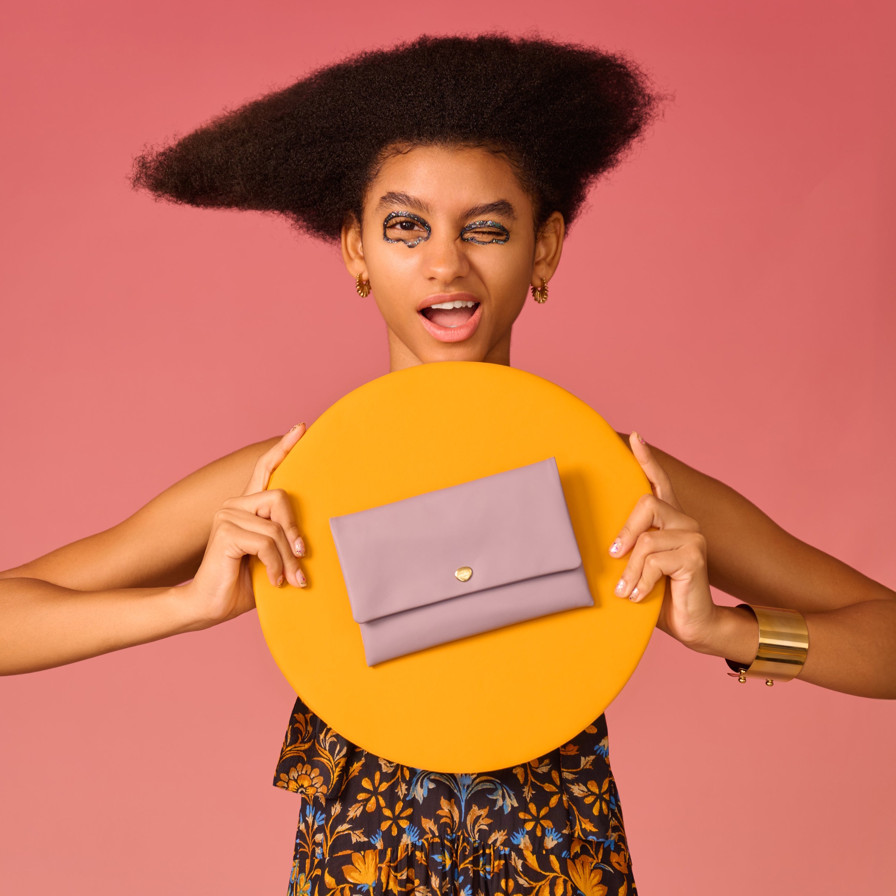 ＜Neutral Gray＞NP135 哈士奇錢包/薰衣草色 | テーーマ teema